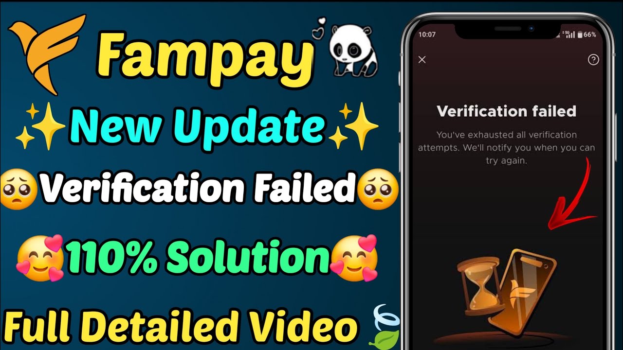 Fampay Verification Failed Problem Solved | fampay verify you're account problem solved - YouTube
