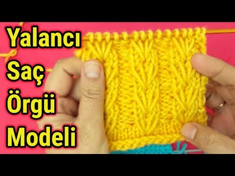 Yalancı saç örgü modeli │El İşi Örgü Modelleri │Adım adım yapılışı