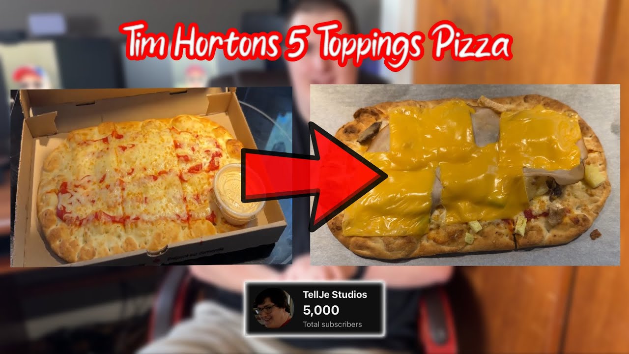 5 Toppings Tim Hortons Pizza (5k Subs!!!!!) - YouTube