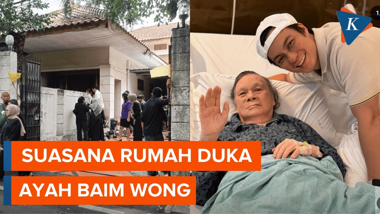 Melihat Suasana Rumah Duka Ayah Baim Wong - YouTube