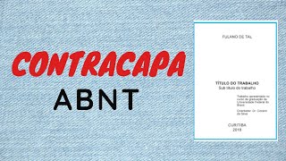 Modelo de Contra-capa ABNT - nutrinat.com