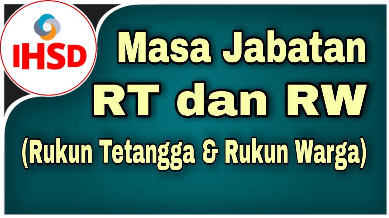 MASA JABATAN RT DAN RW - YouTube