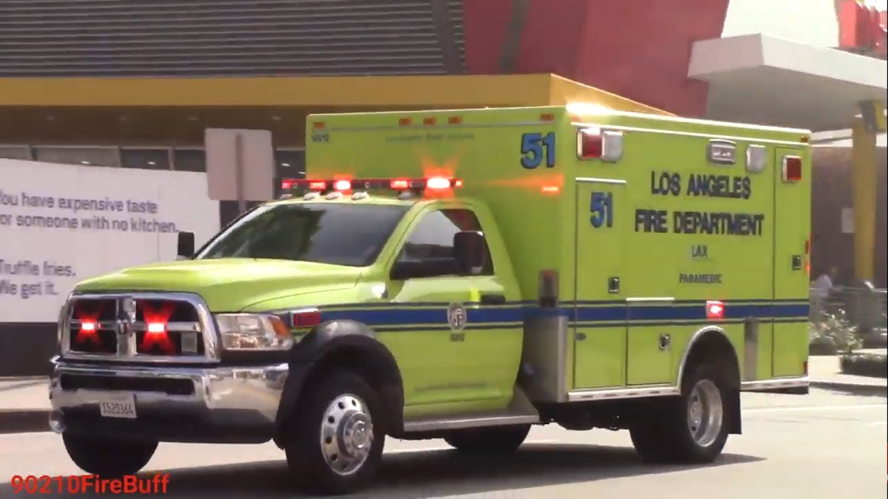 LAFD Rescue 51 Transporting Code 3 to UCLA Medical Center - YouTube