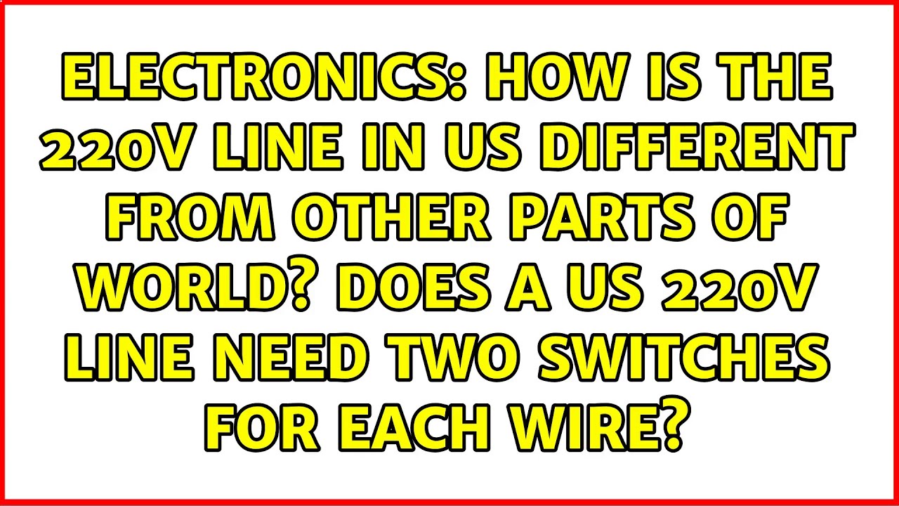 How is the 220V line in US different from other parts of world? Does a ...