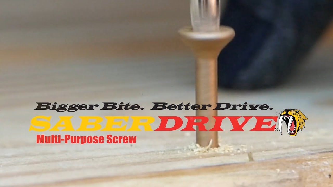 Saberdrive Screws - Bigger Bite! Better Drive! - YouTube