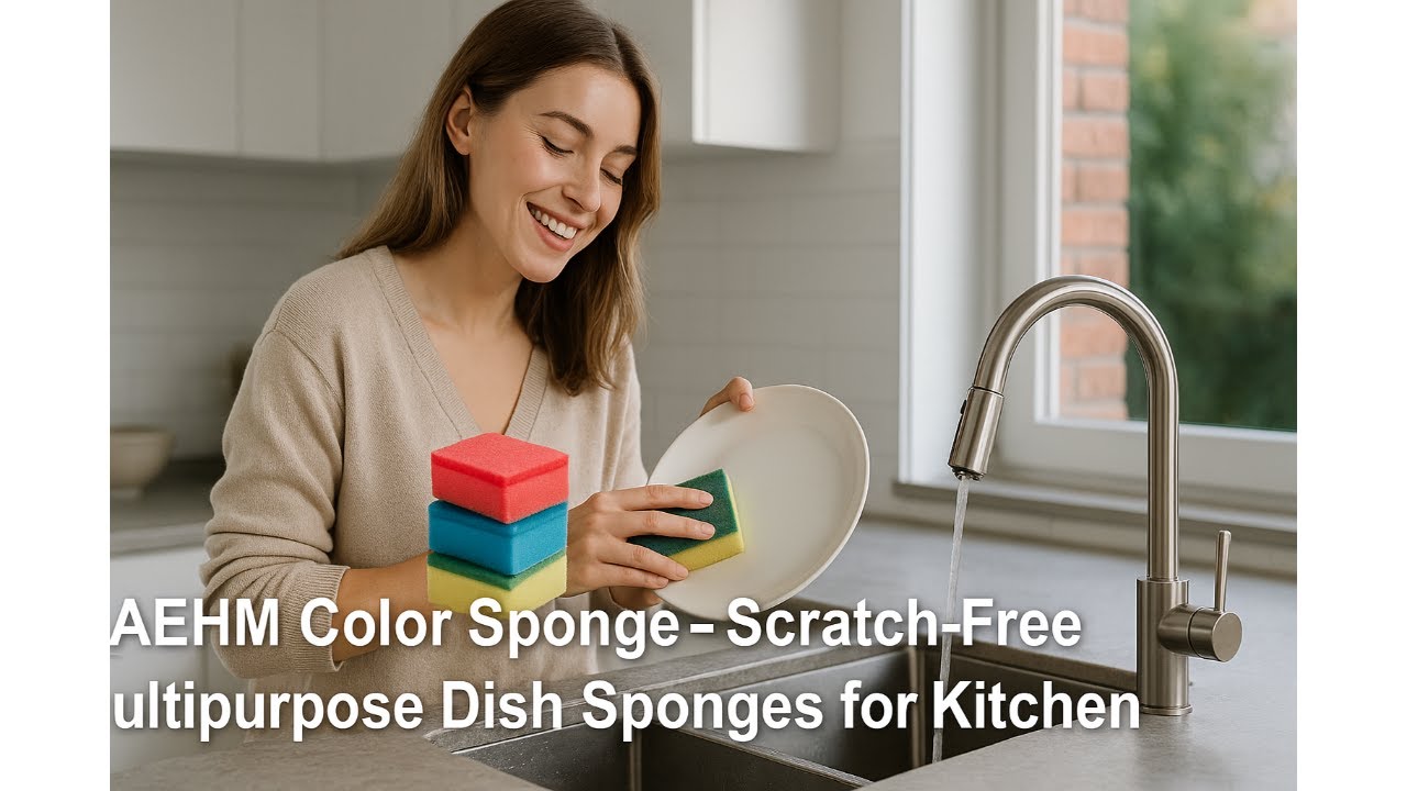 🧽 HAEHM Color Sponge - Scratch-Free Multipurpose Dish Sponges for ...