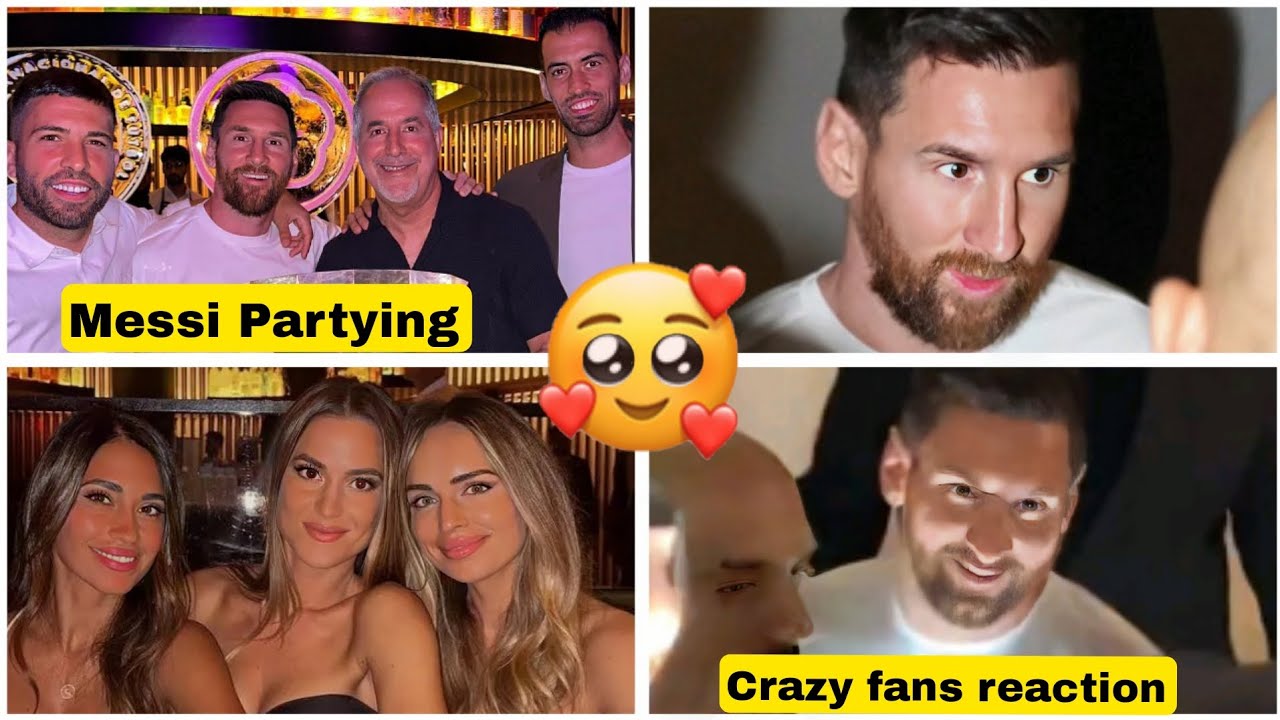 Messi partying with Antonela and Busquets alba at Cote Restaurant in ...