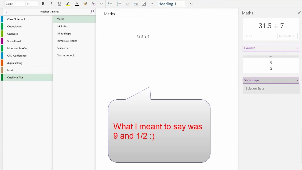 OneNote Maths Feature - YouTube