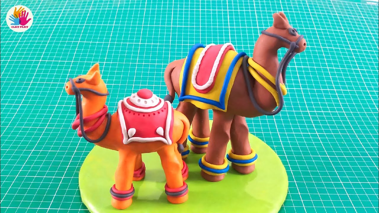 Camel with clay/ Animal with play doh/ Camel sculpture/ Camel tutorial ...