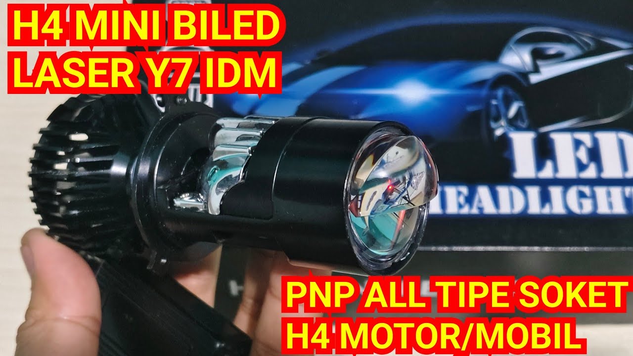 Y7 MINI BILED LASER H4 IDM - YouTube