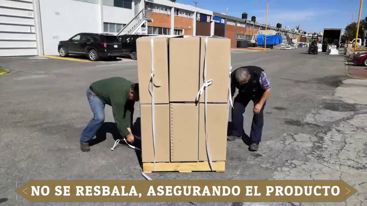 Flejado De Cajas En Palet FLEXIFLEJE - YouTube