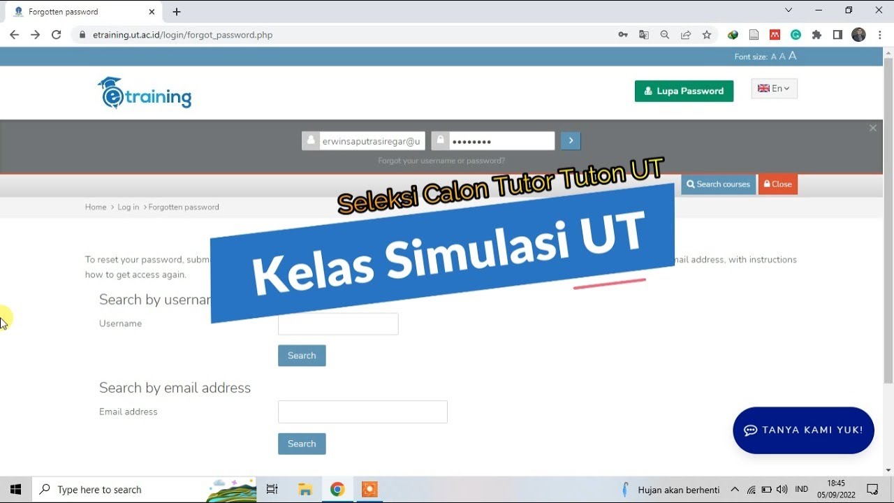 SIMULASI CALON TUTOR TUTON UT - YouTube