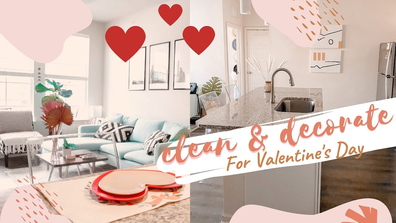 CLEAN + DECORATE W/ ME VALENTINES DAY DECORATION IDEAS 2020 | Cleaning ...