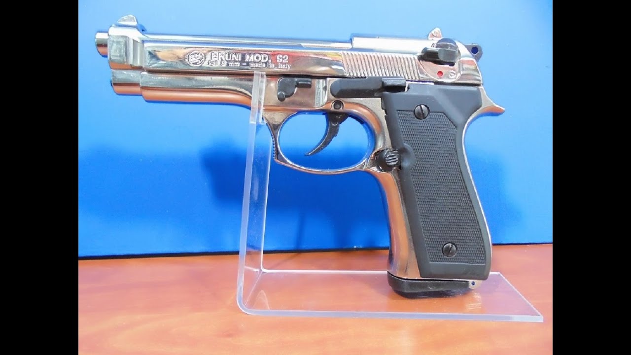 PISTOLA DE FOGUEO, BRUNI P92 CROMADA ARTIDEPORT BOGOTA COLOMBIA ...