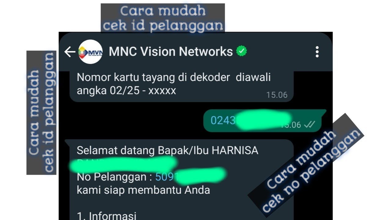 Cara Cek Id/ Nomor Pelanggan MNC Vision dan Jawara Vision (Indovision ...