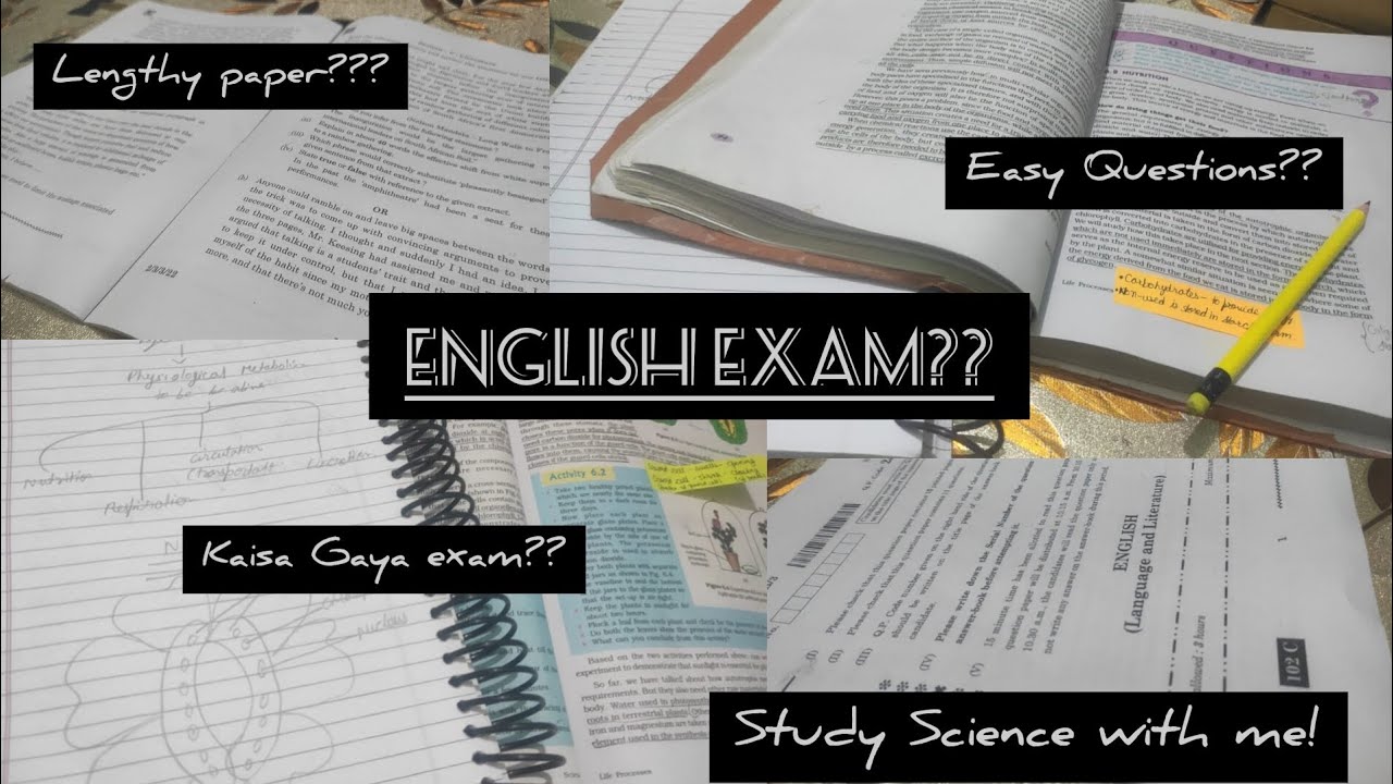 My English Board Exam?? || Difficult paper?? || Studying Science for ...