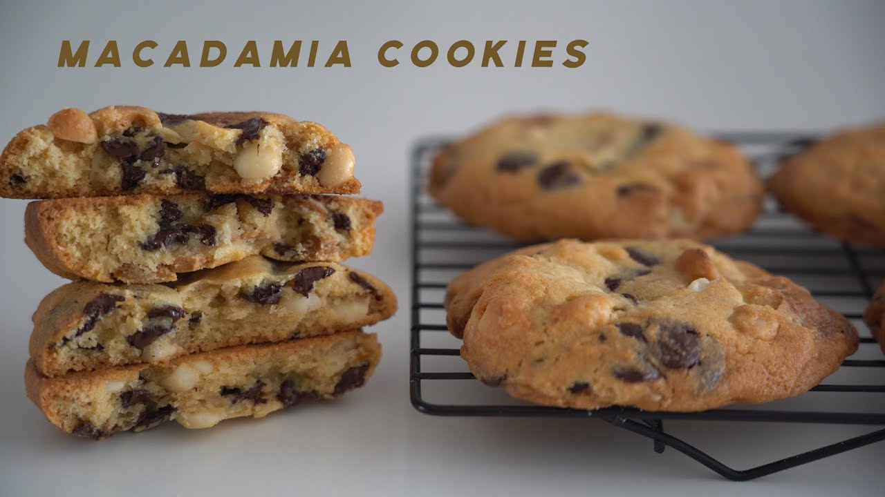 SUB) 믿고 만들기~ 마카다미아쿠키, 아메리칸쿠키 르뱅쿠키. 초코칩쿠키: Macadamia Cookies [우미스베이킹:umi ...