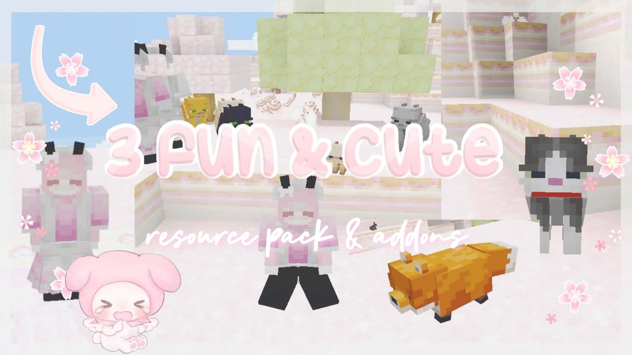 ♡゙ 3 cute addons & resource packs for minecraft pe ♡゙ | Laecharlotte ...