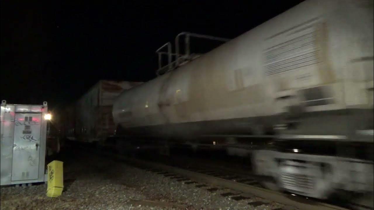 Five Train Evening In Downtown Greensboro NC Featuring NS 134 With A High Hood GP38-2 1/19/2025 ...