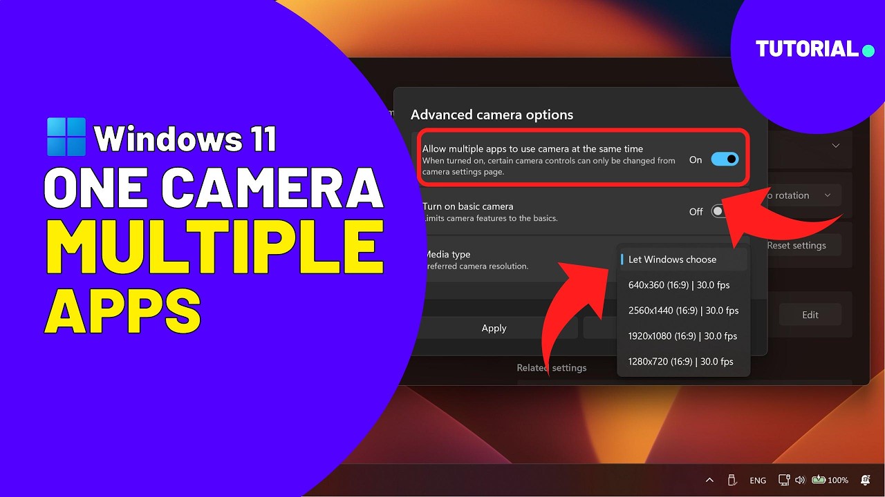 Windows 11 stream one camara in multiple apps process (natively) - YouTube