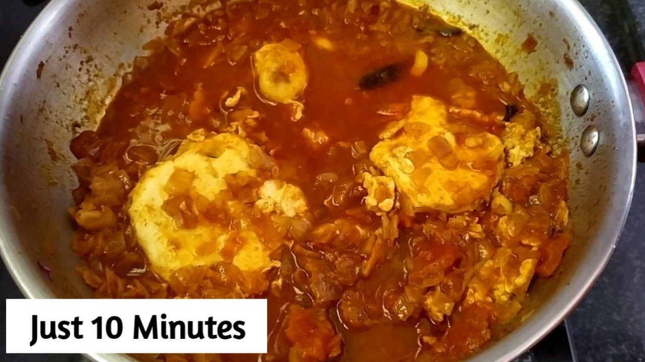 10 Minutes Quick Kulambu in Tamil|Instant Egg Kulambu Recipe|Quick ...
