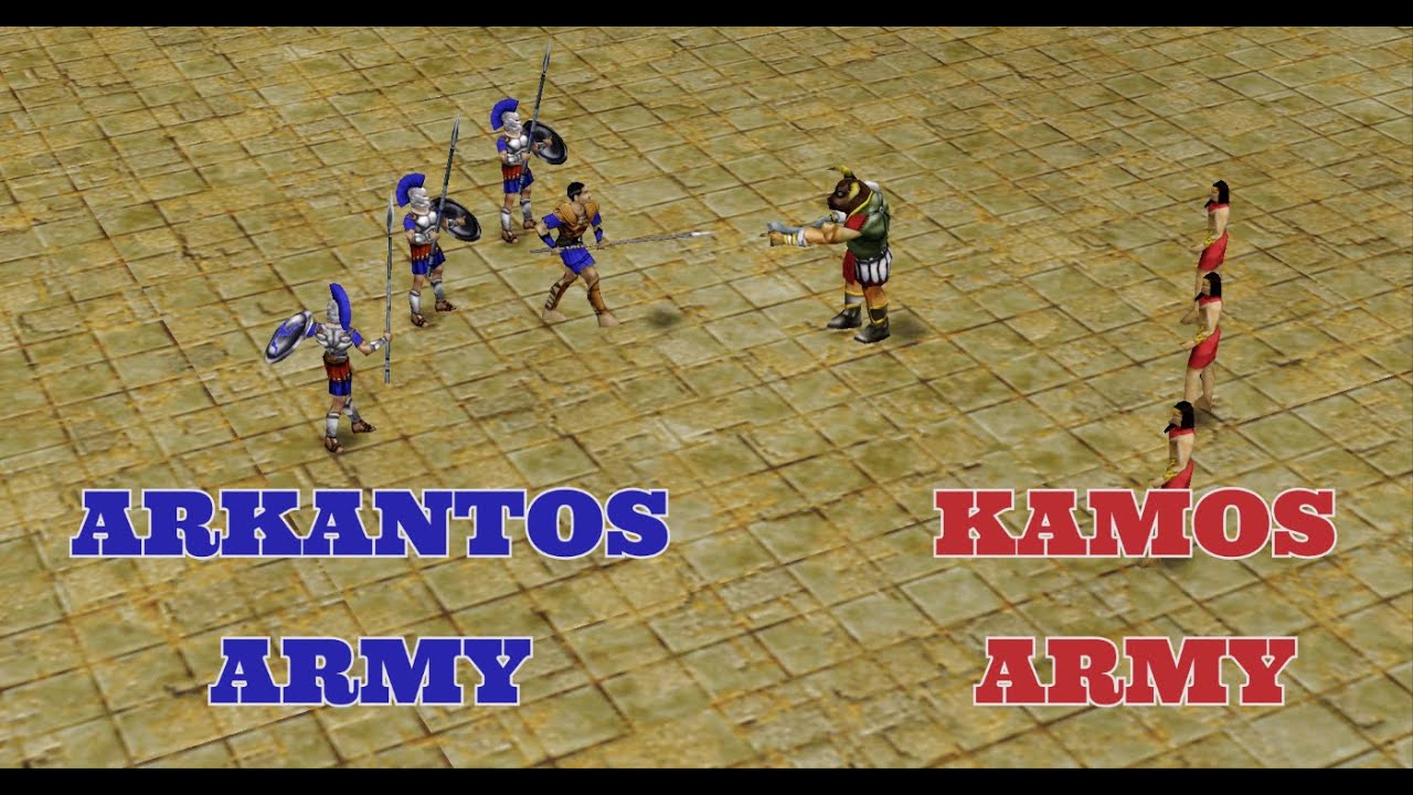 Age of mythology Army of arkantos vs Army of kamos - YouTube