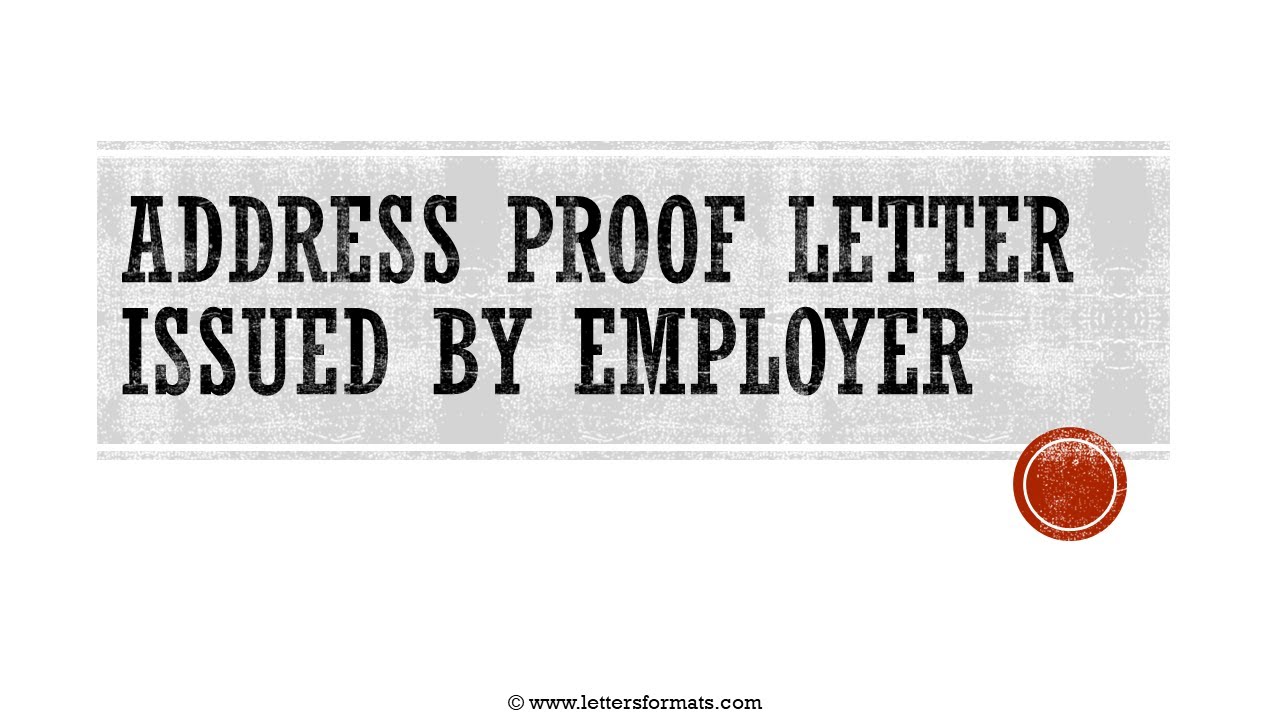 How To Write An Address Proof Letter Issued By Employer Company YouTube how-to-write-an-address-proof-letter-issued-by-employer-company-youtube