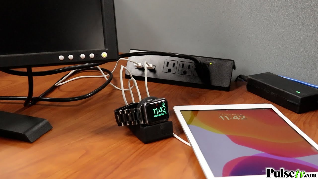 Desktop Surge Protector with 2 USB Ports and Optional Mounting Hardware ...