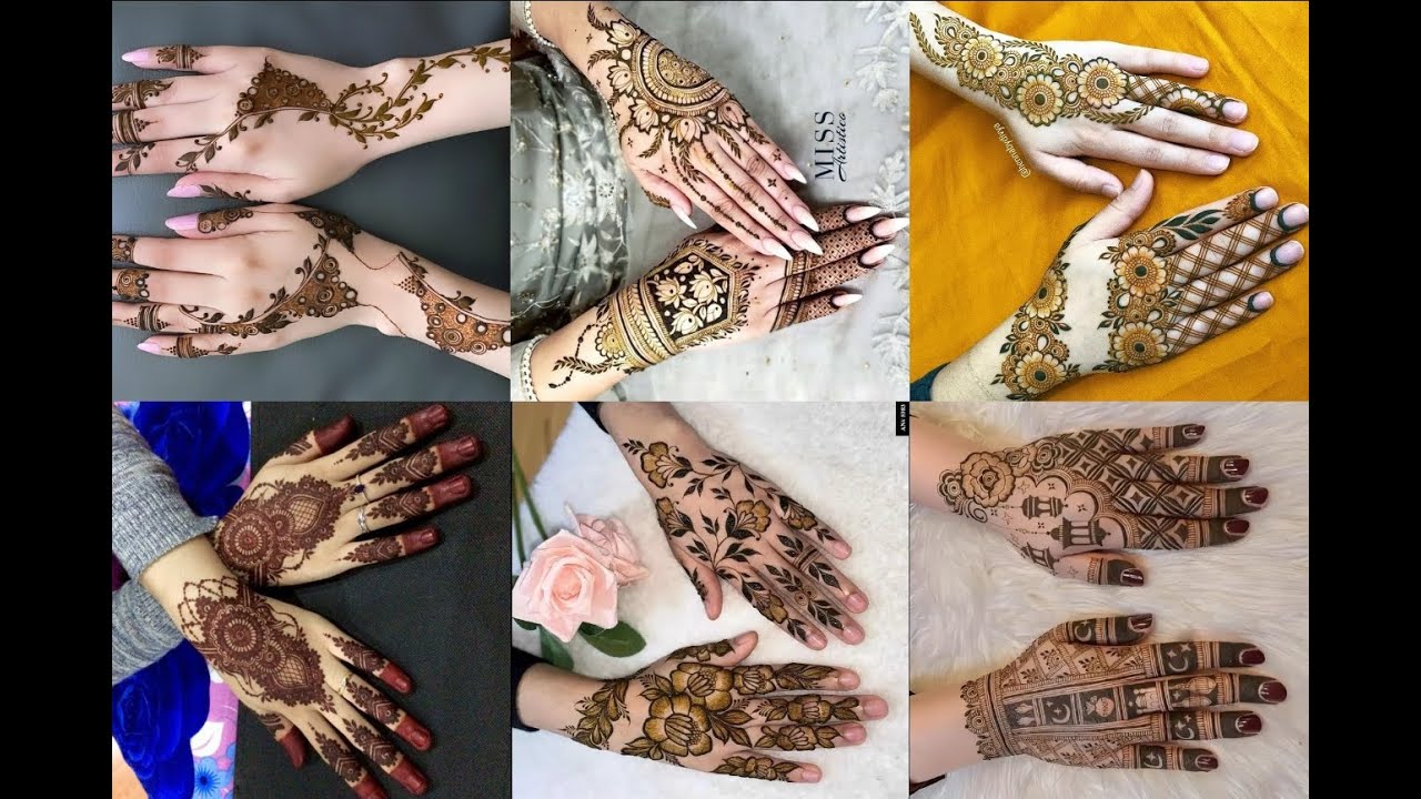 New indain mehndi designs🍂🍂||back hand diwali special designs - YouTube
