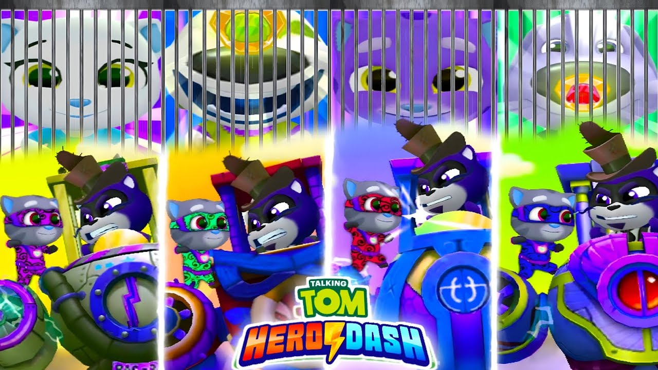 TALKING TOM HERO DASH } COLOUR REACTION WORLD AND SUPER HERO TOM FIGHTS ...