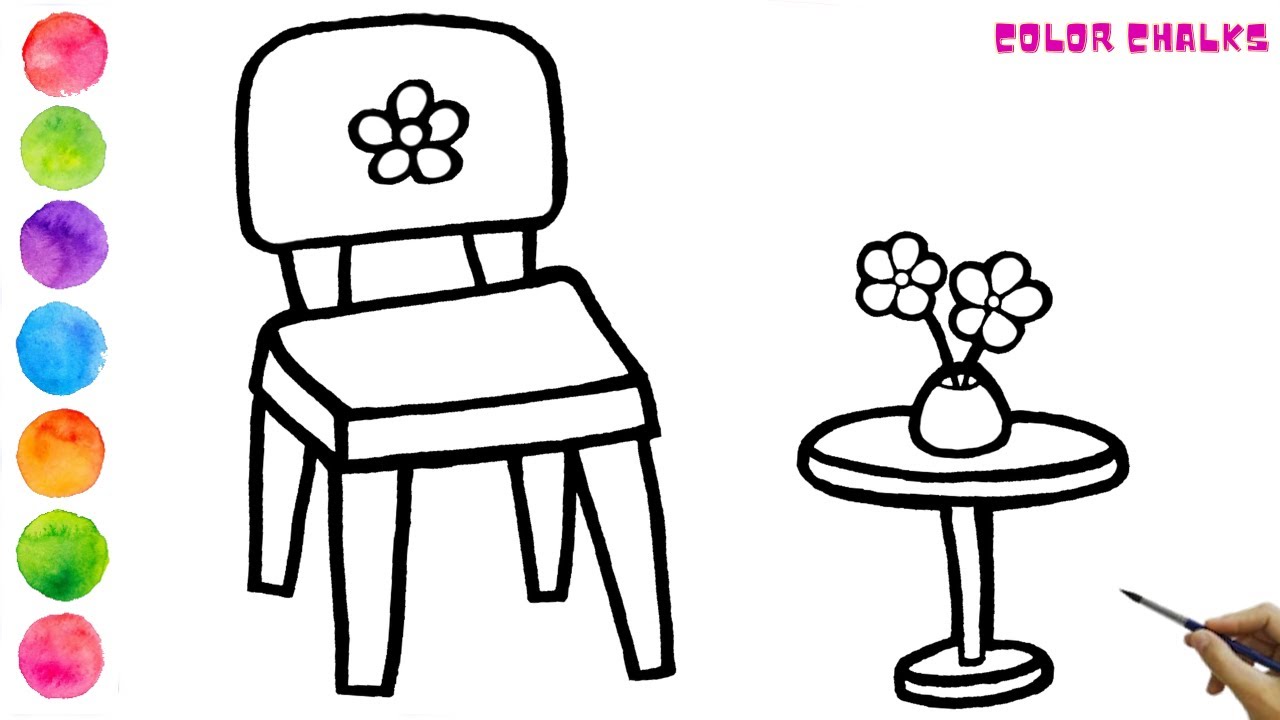 Chair Drawing and Coloring For Kids I How To Draw A Chair - YouTube