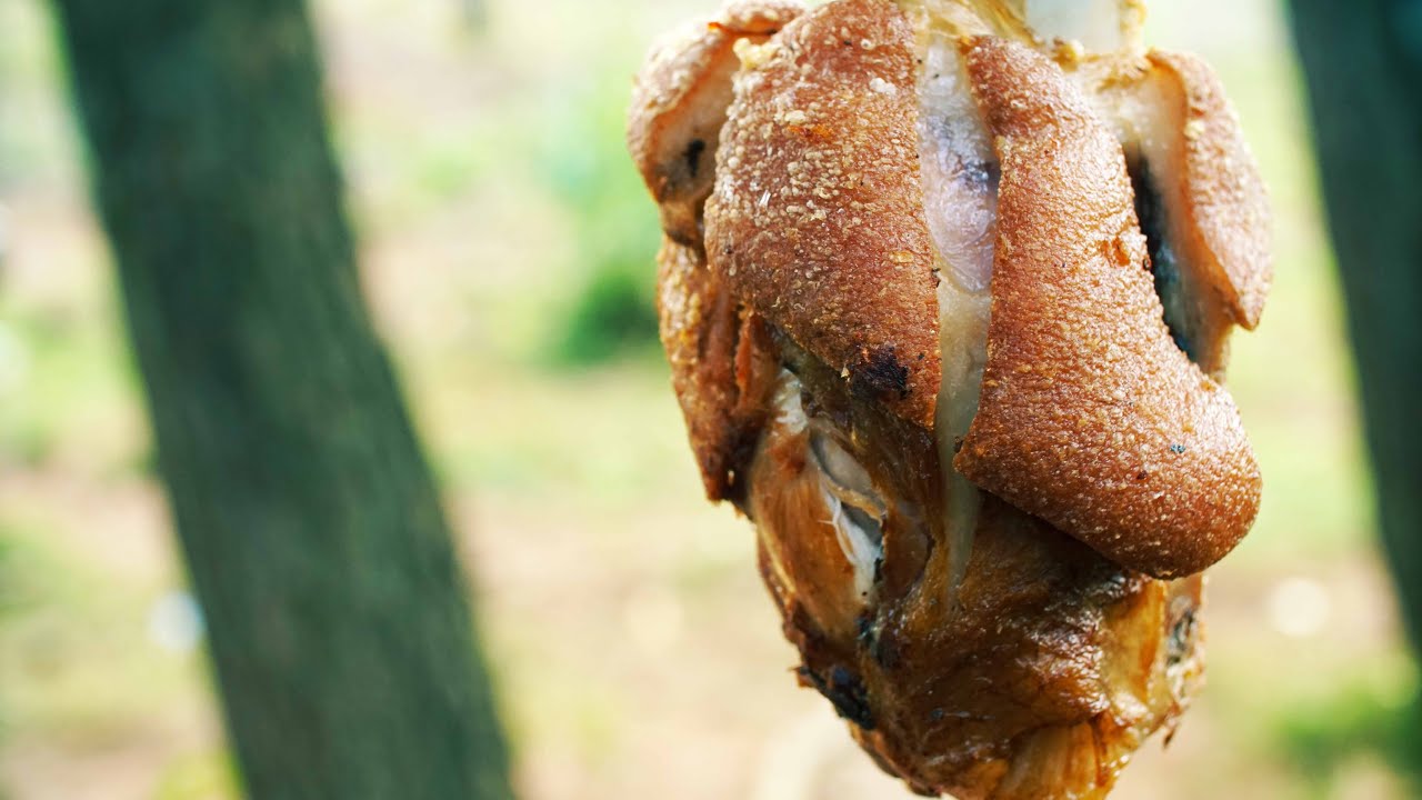 Crispy Fried Pork Knuckle with Chillies & Fish Sauce | US Army pup tent ...