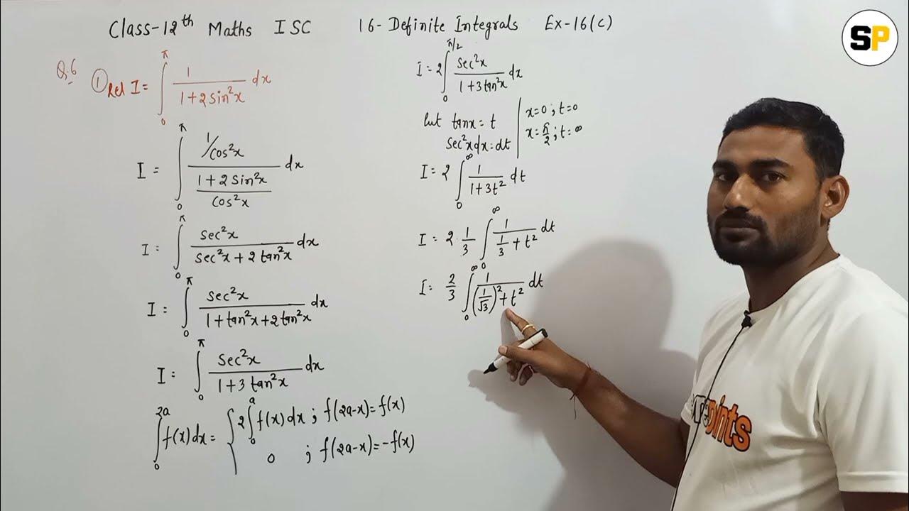 Class 12 Maths | Integrals | Definite Integrals | Integration | Chapter 16 | Ex-16(c) Q6 - YouTube
