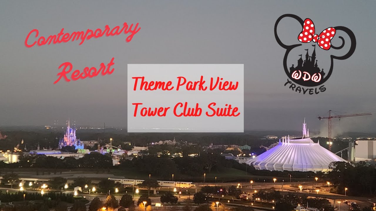 Contemporary Resort | Tower Club Level Suite Tour | Theme Park View ...