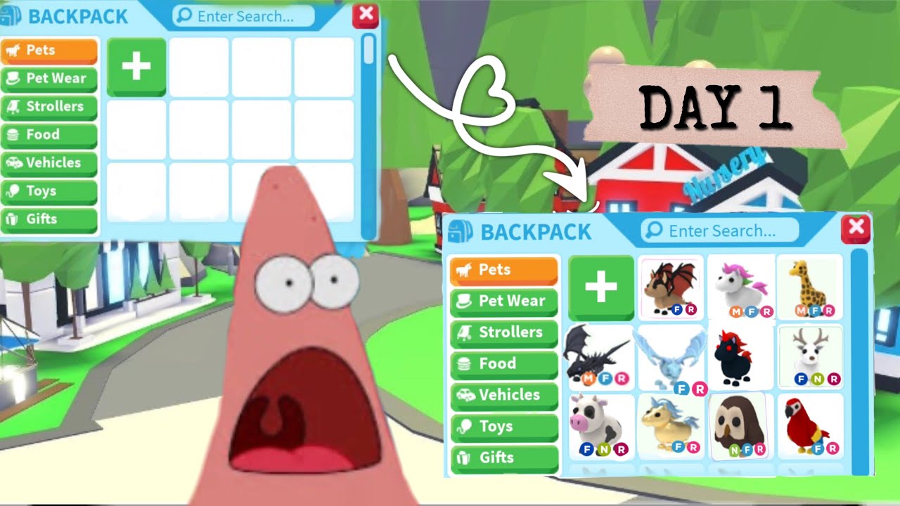 Growing my INVENTORY!!☆(POOR to RICH)|Adopt me💗🫶🏻| Day 1• #adoptme # ...