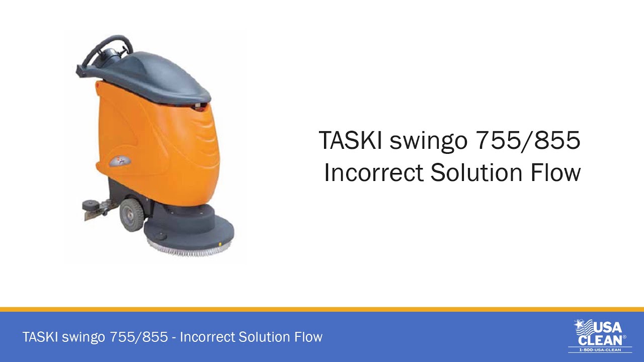 TASKI swingo 755 & 855 Incorrect Solution Flow Video - YouTube