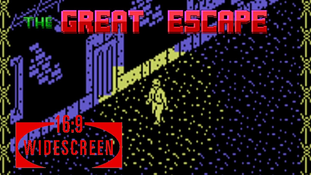 The Great Escape - C64 playthrough (widescreen edit, 160% speed) - YouTube