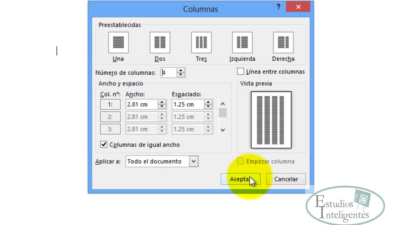 Columnas en Word - YouTube