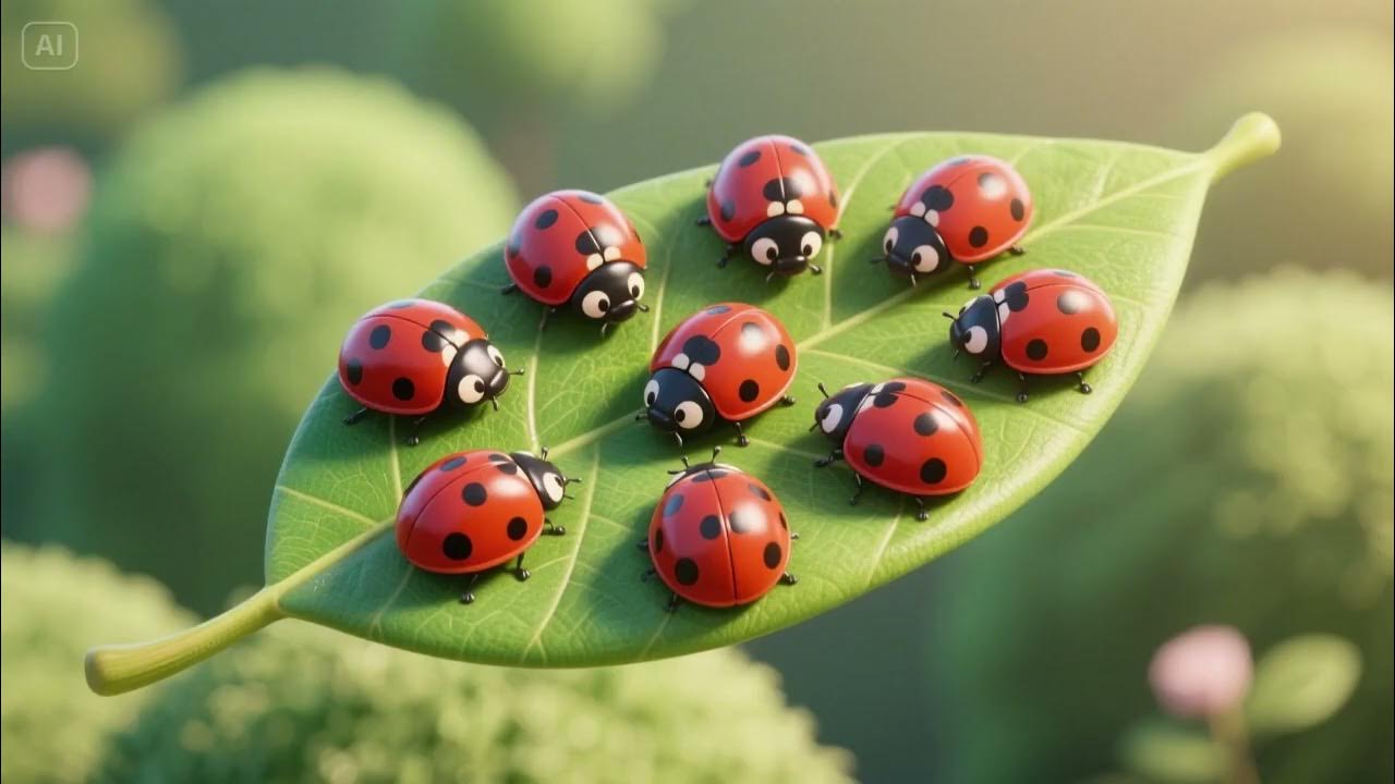 Ten Ladybugs on a Leaf 🐞🍃 | Count to 10 with Us! - YouTube