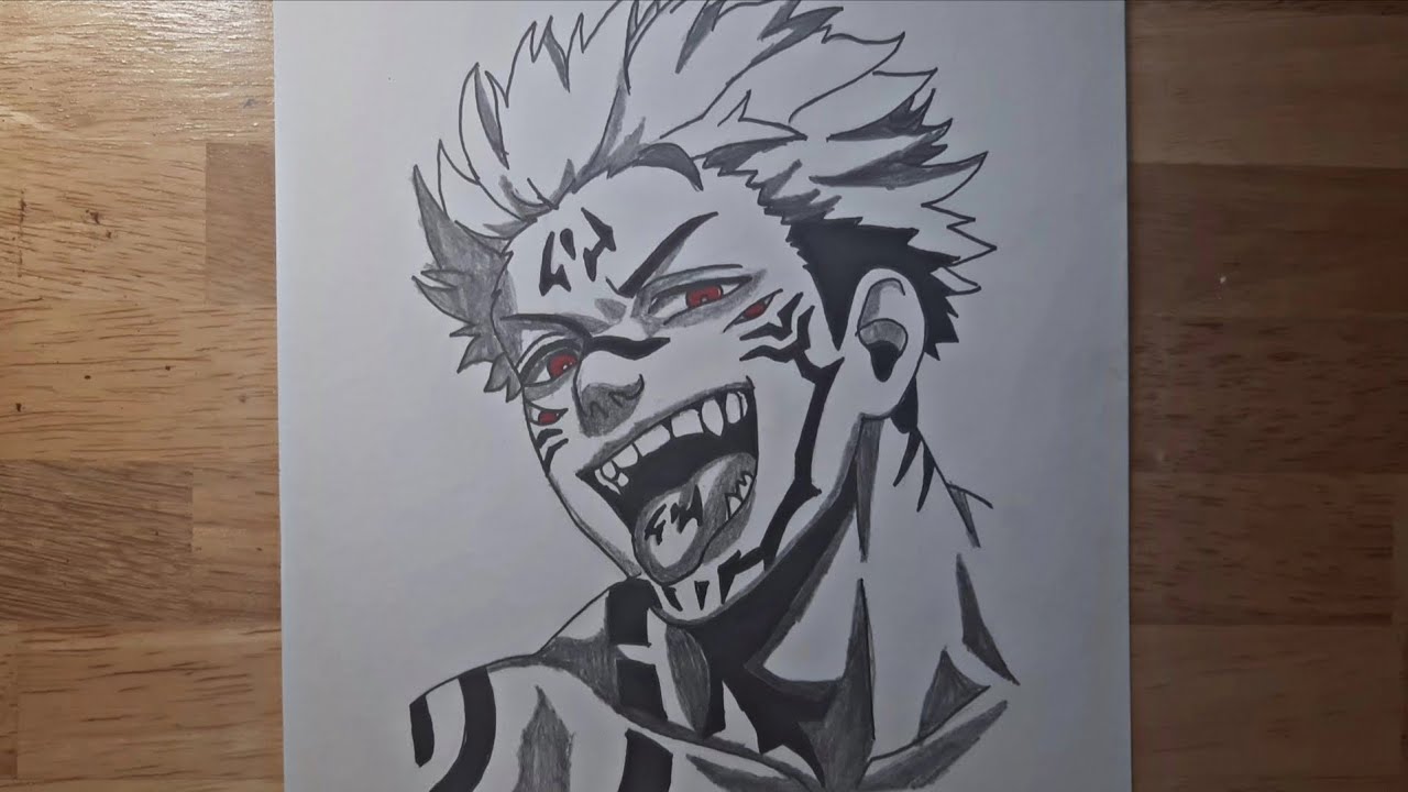 How to Draw Ryomen Sukuna - Easy Anime Drawing for Beginners ( Jujutsu ...