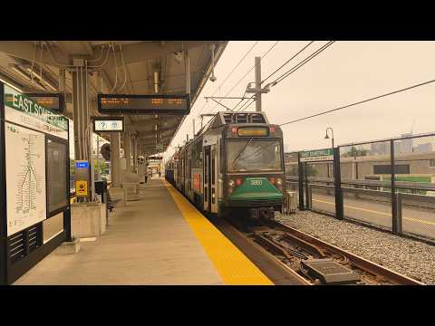 Orange/Yellow sky = MBTA trains lookin' fly!