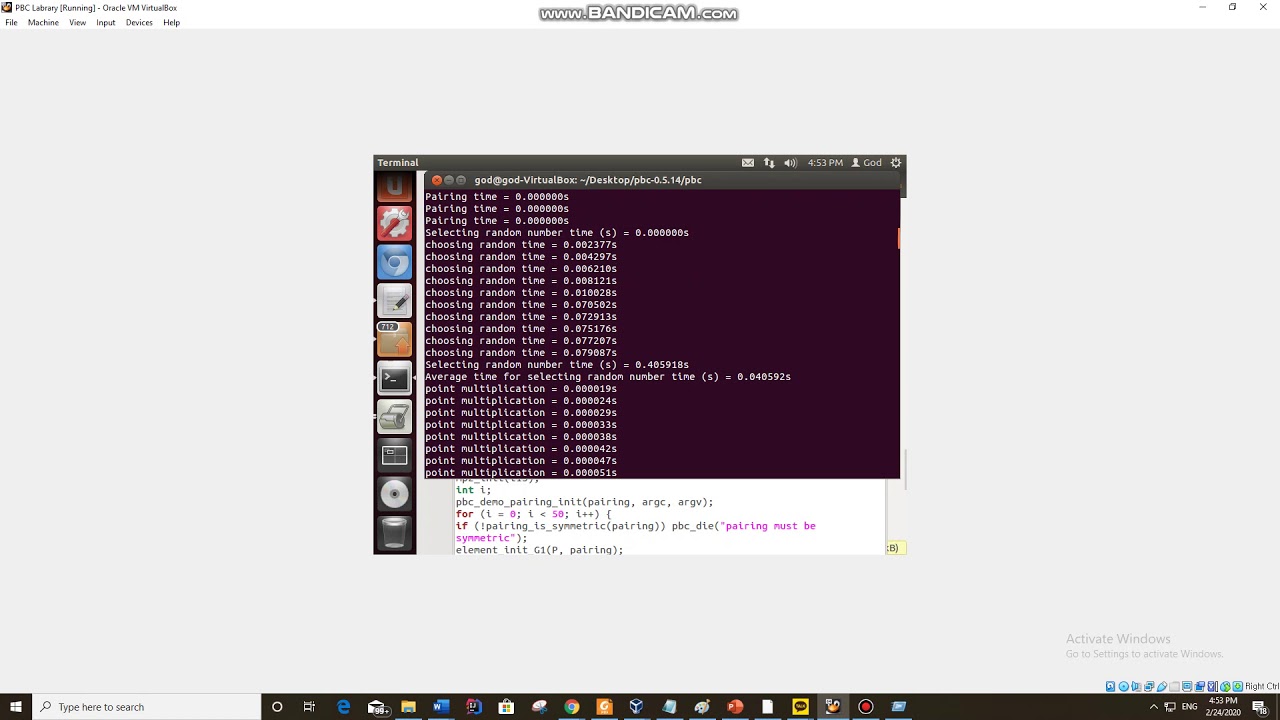 Primitive timing calculation using PBC Library - YouTube
