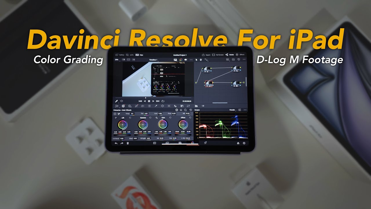 How To Color Grade D-Log M Footage Using Davinci Resolve For iPad ...
