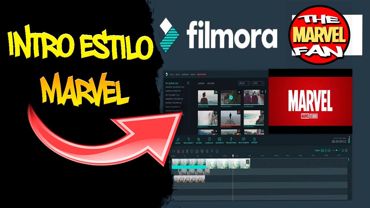 Como HACER la INTRO de MARVEL con FILMORA |👽THE MARVEL FAN - YouTube