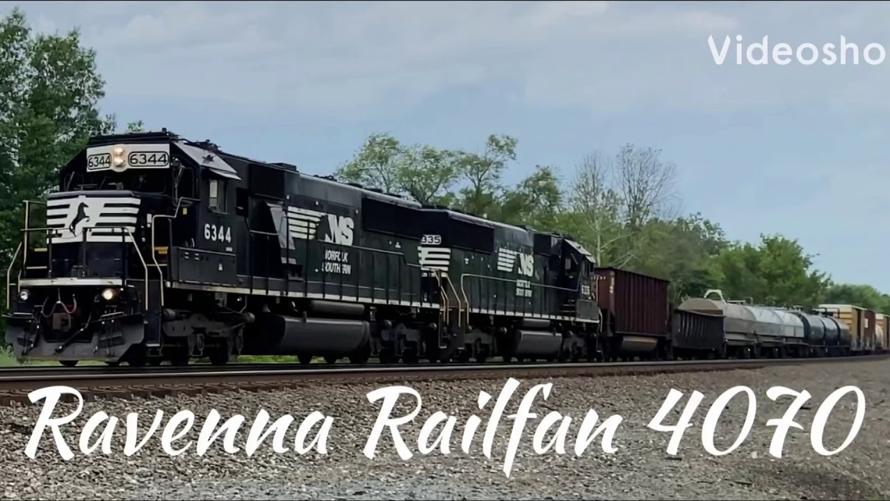 Rare! NS SD40E Pair 6344 & 6335 Lead on the NS M6g w/ 16 Cars in Tow at Lake Street! -7/16/2020 ...