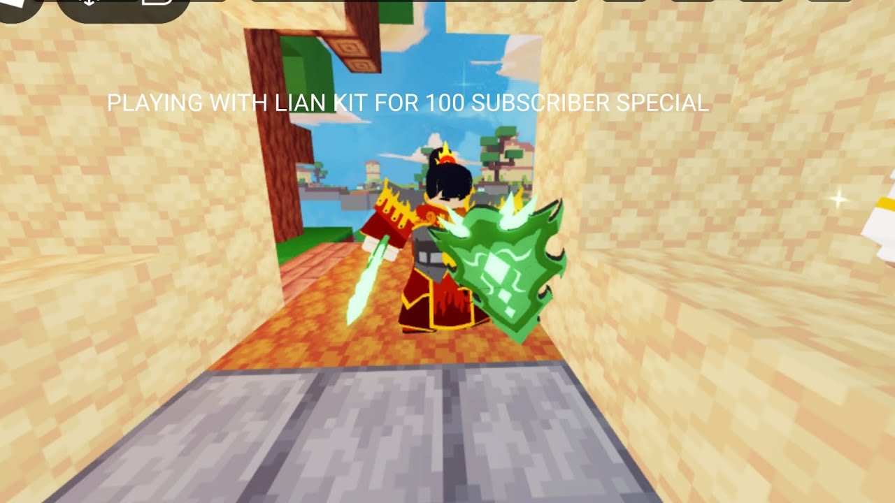 PLAYING WITH LIAN KIT FOR 100 SUBSCRIBER SPECIAL (Roblox Bedwars) - YouTube