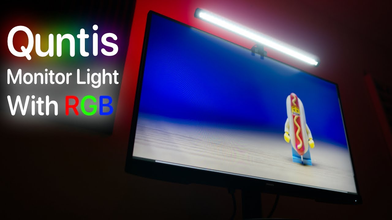 Quntis Monitor Light Bar with RGB Backlight Review - YouTube