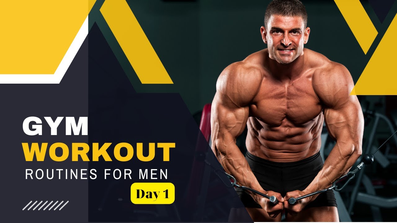 Beginner’s Gym Workout Routine For Men - Day 1 - YouTube