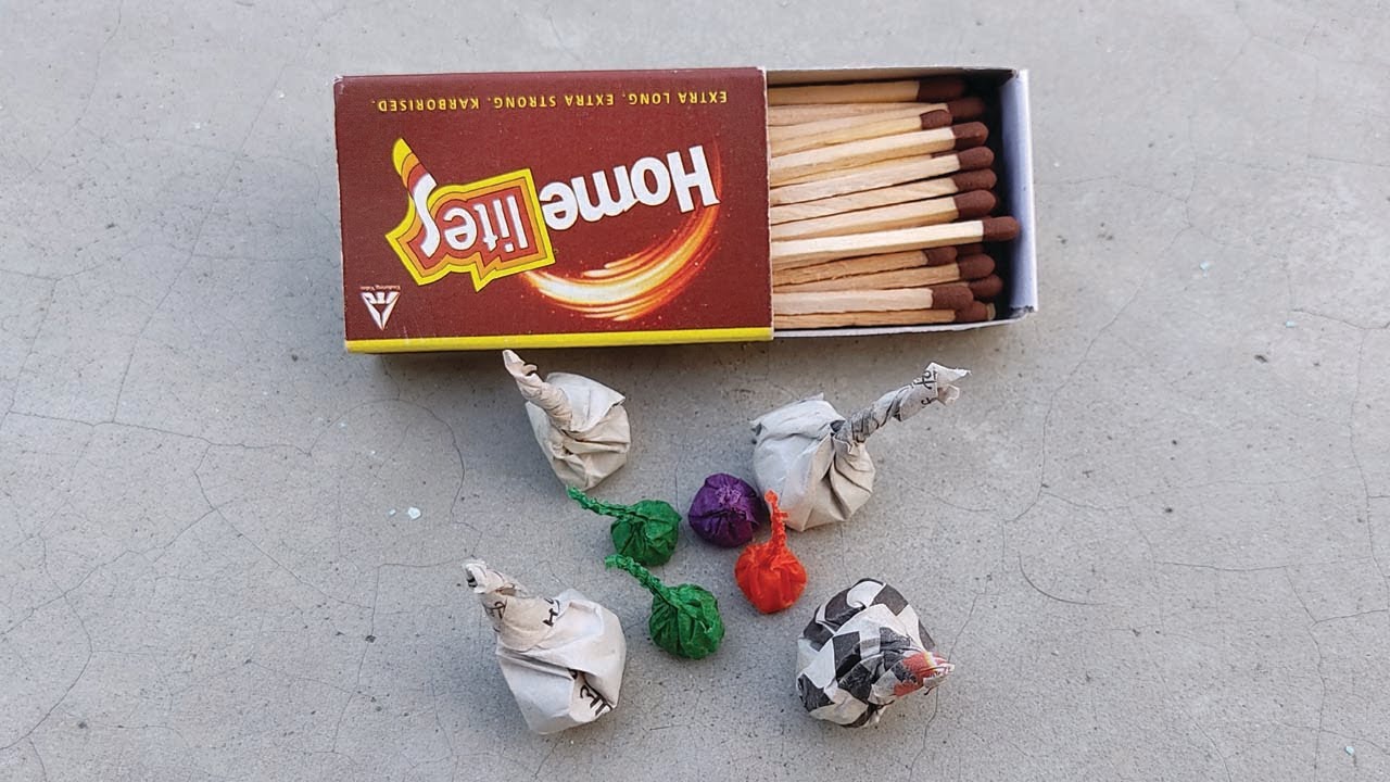 How to make Matchbox Pop Pop Crackers at home | दीवार पटाखा | फूँक बम ...