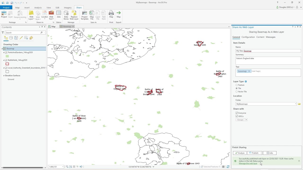 Make A Basemap For Arcgis Online Youtube
